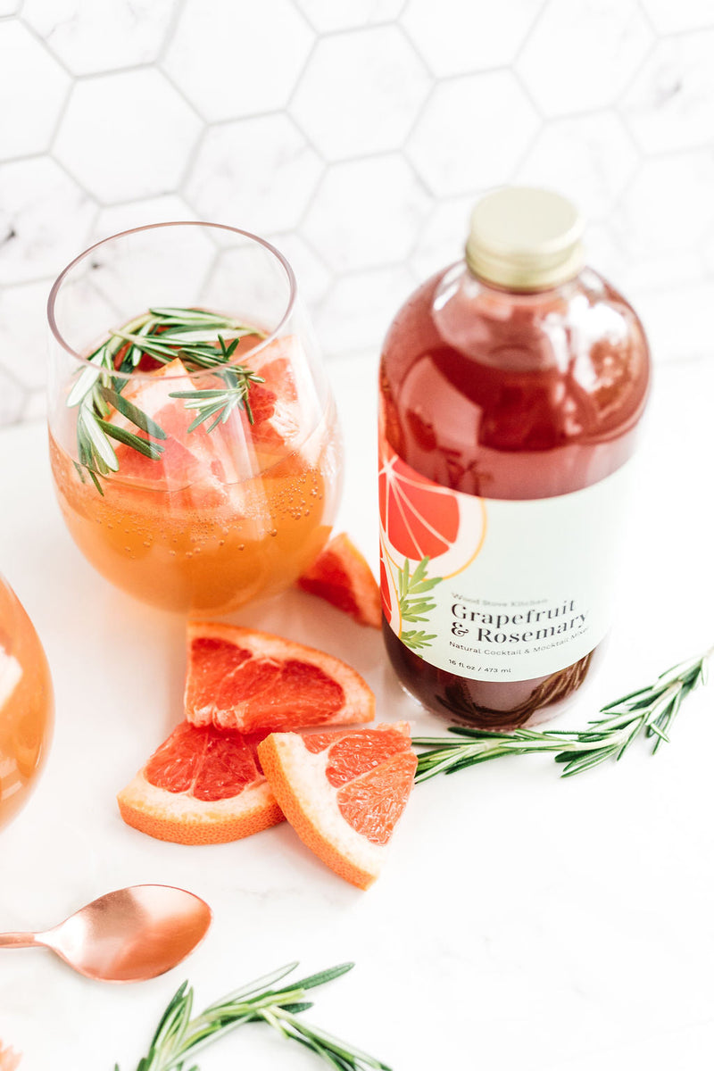 Grapefruit & Rosemary Cocktail-Mocktail Mixer, 16 fl oz by Wood Stove ...