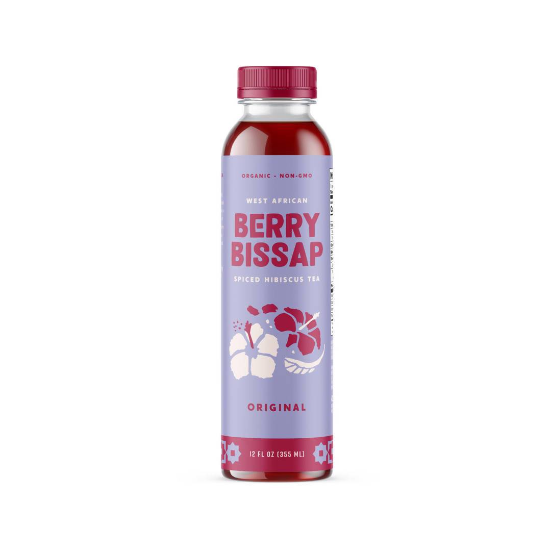 Organic Original Bissap Hibiscus Tea Bottles - 12 x 12oz | Berry Bissap ...